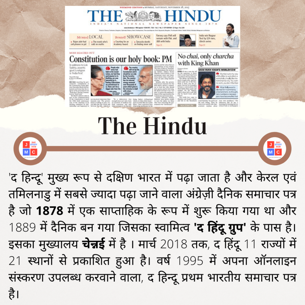 Popular newspapers of India - JMC Study Hub