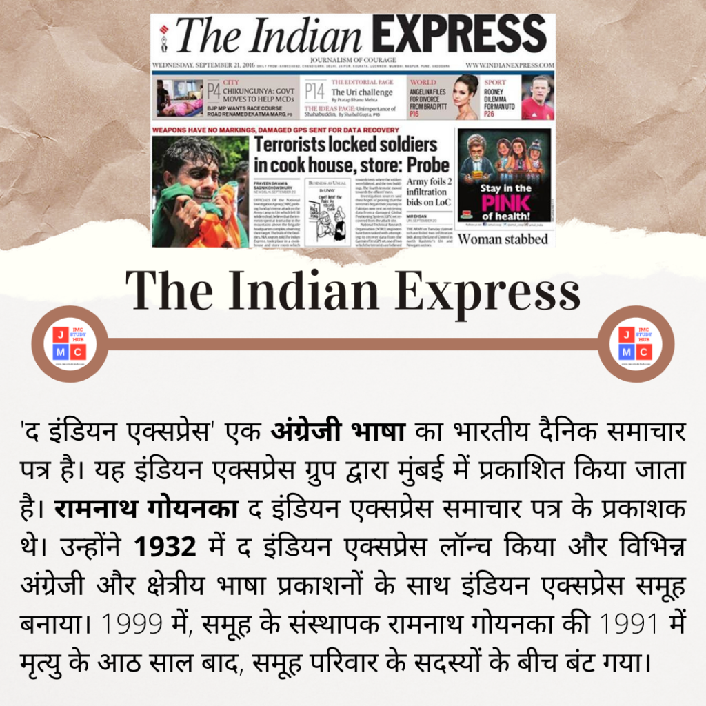 Popular newspapers of India | JMC STUDY HUB